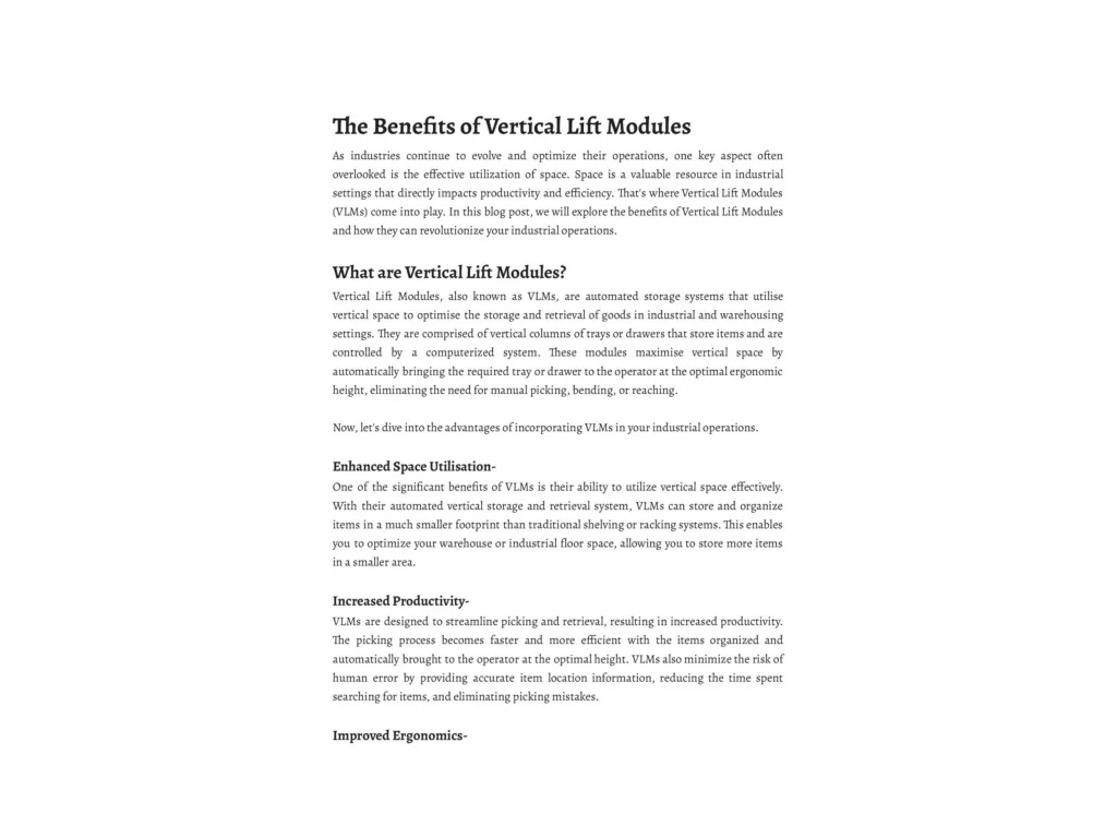 PPT - The Benefits of Vertical Lift Modules web blog (Vertical ...