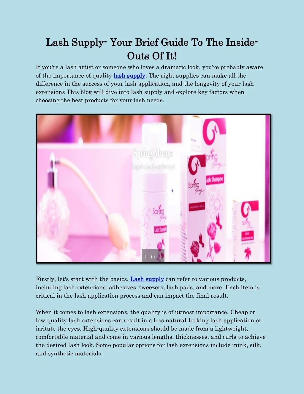 PPT - Lash Supply- Your Brief Guide To The Inside-Outs Of It! PowerPoint Presentation - ID:12135656