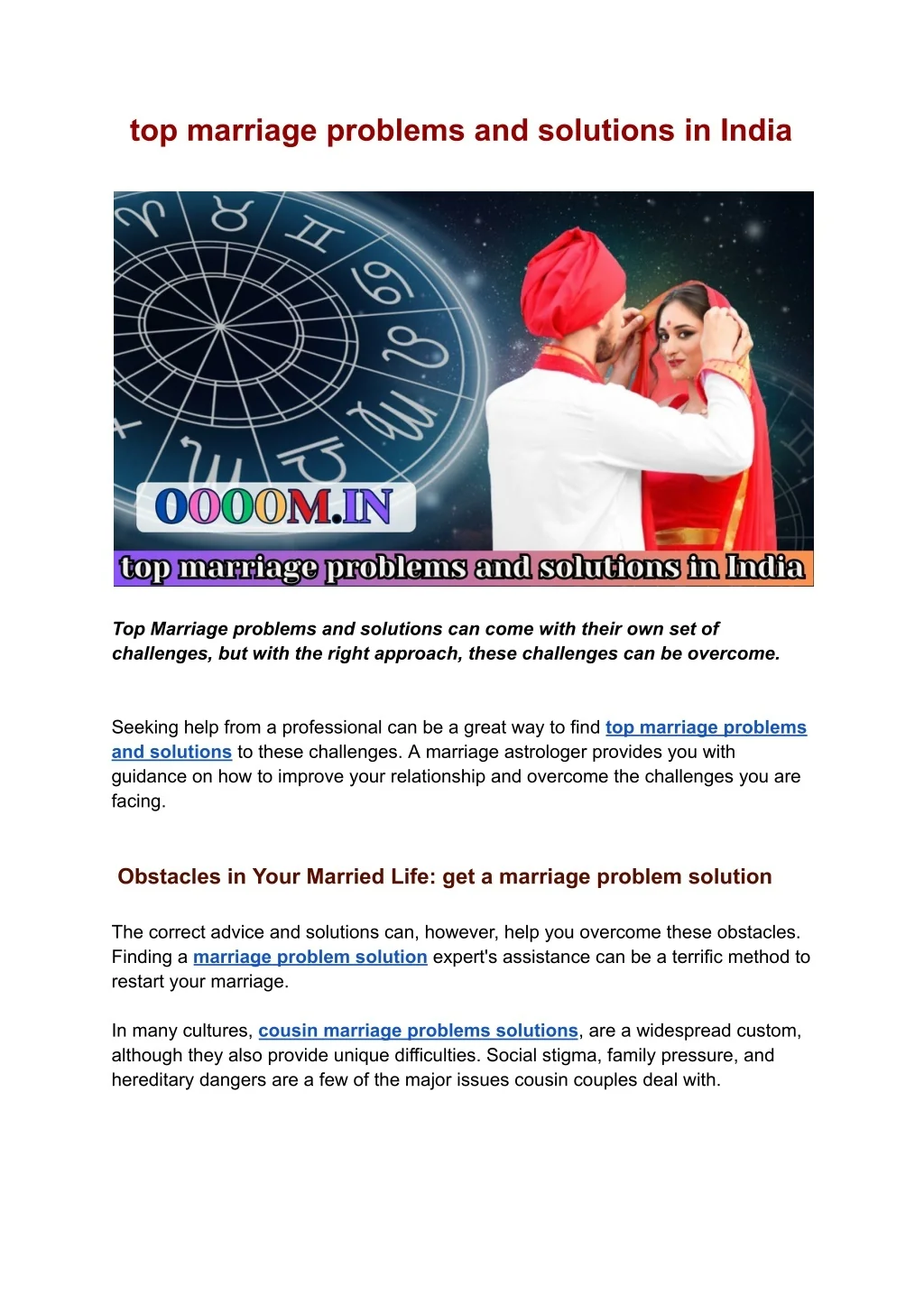 PPT - top marriage problems and solutions in India PowerPoint ...
