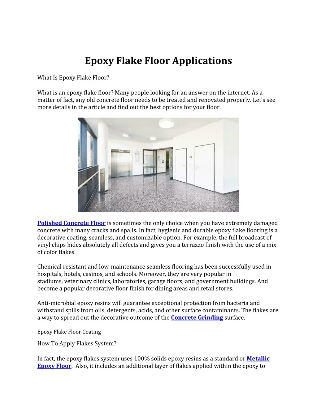 PPT - Epoxy Flake Floor Applications PowerPoint Presentation, free ...