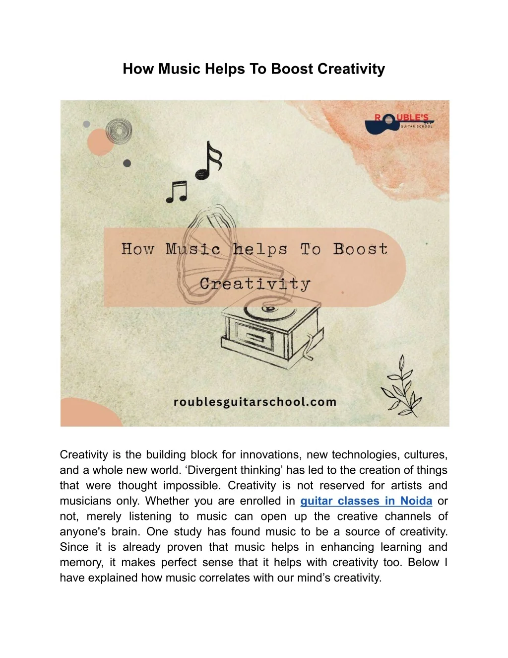 PPT - How Music helps To Boost Creativity PowerPoint Presentation, free ...