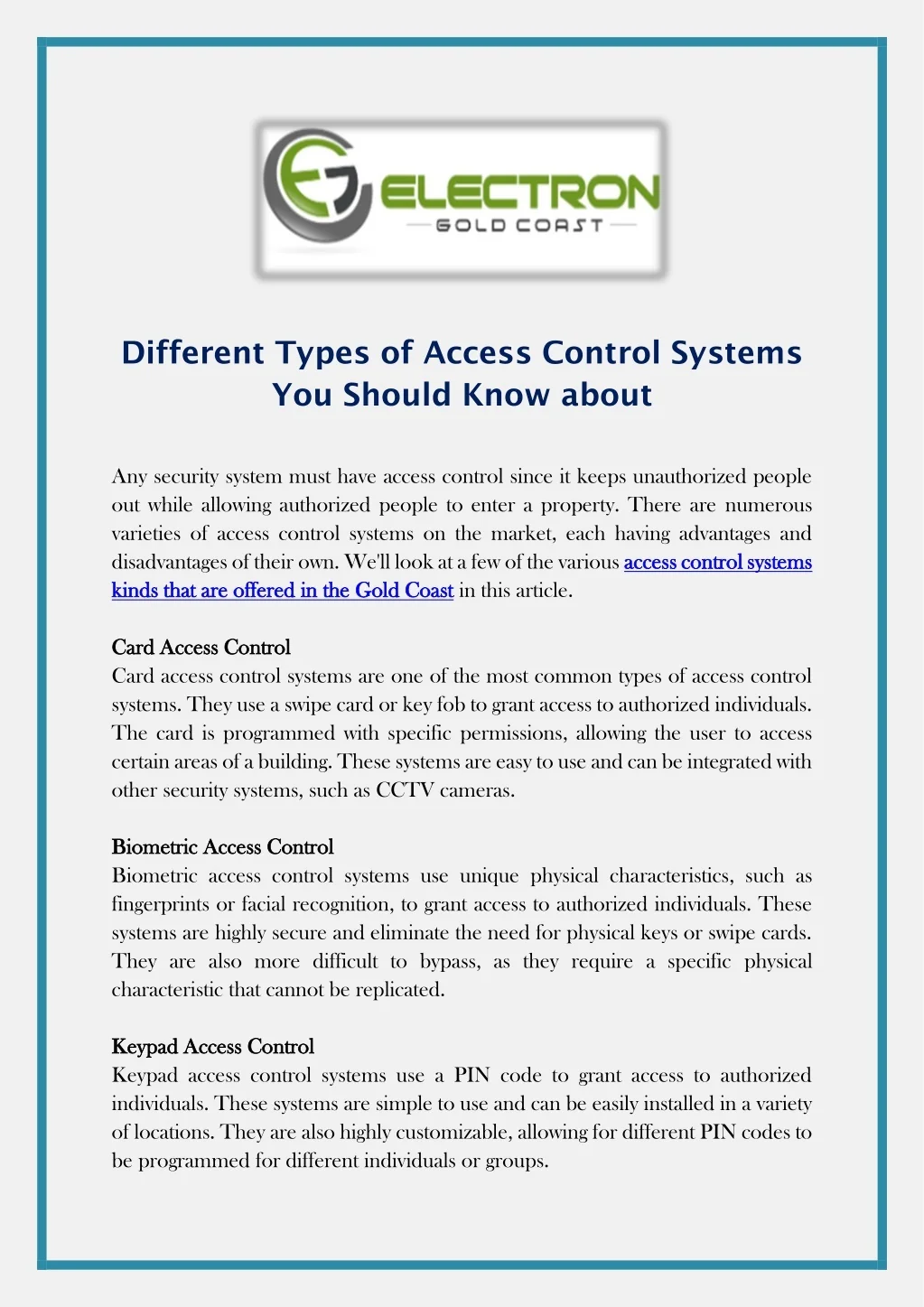 PPT - Different Types of Access Control Systems You Should Know about ...