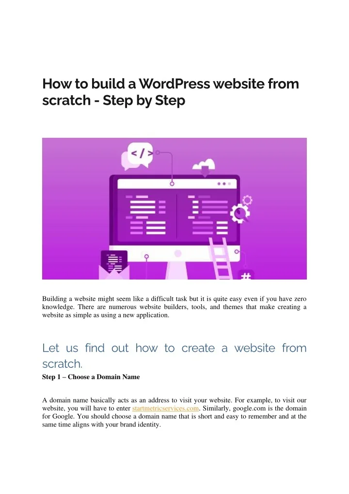 PPT How To Build A WordPress Website From Scratch PowerPoint 