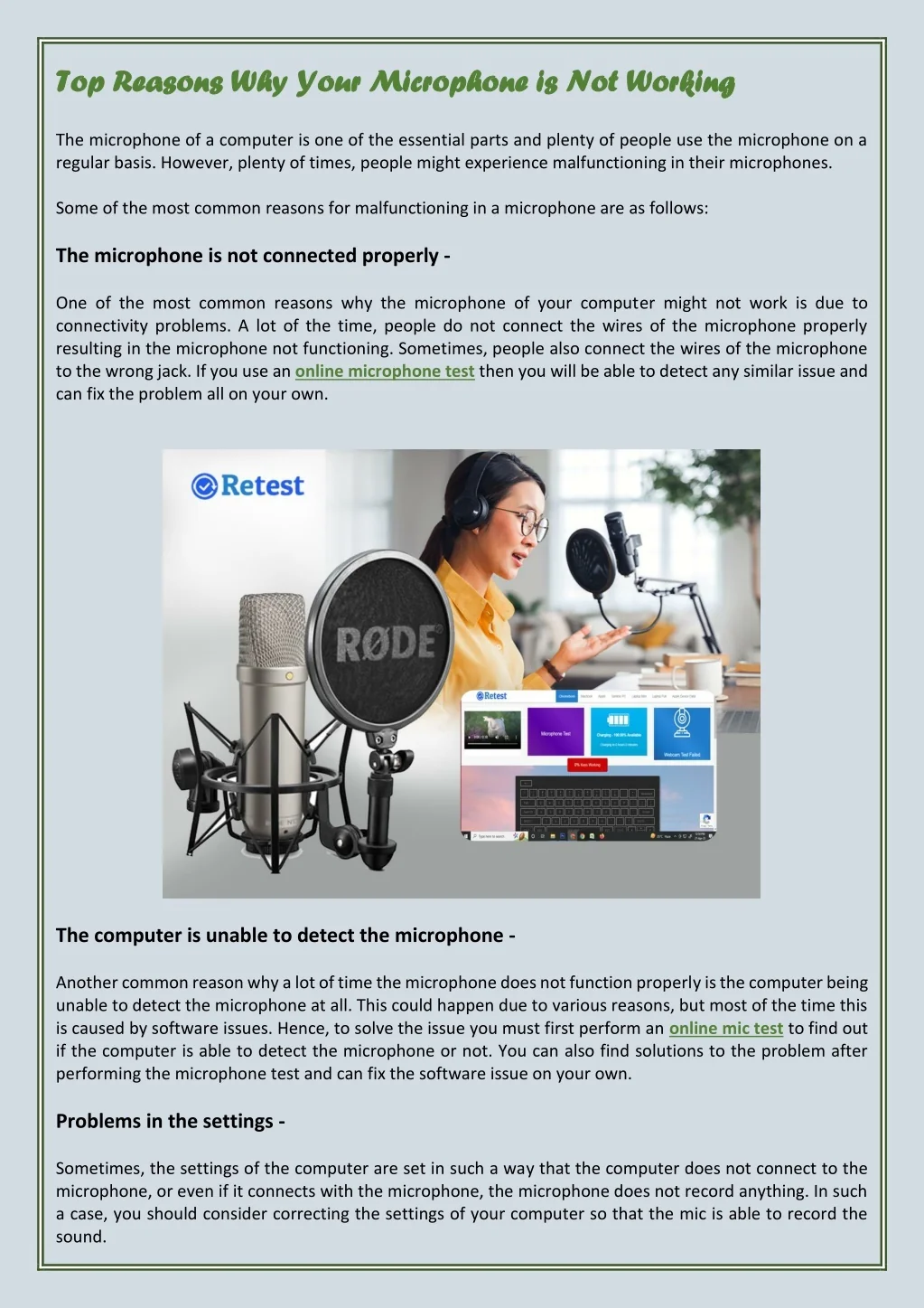 PPT - Top Reasons Why Your Microphone is Not Working PowerPoint ...