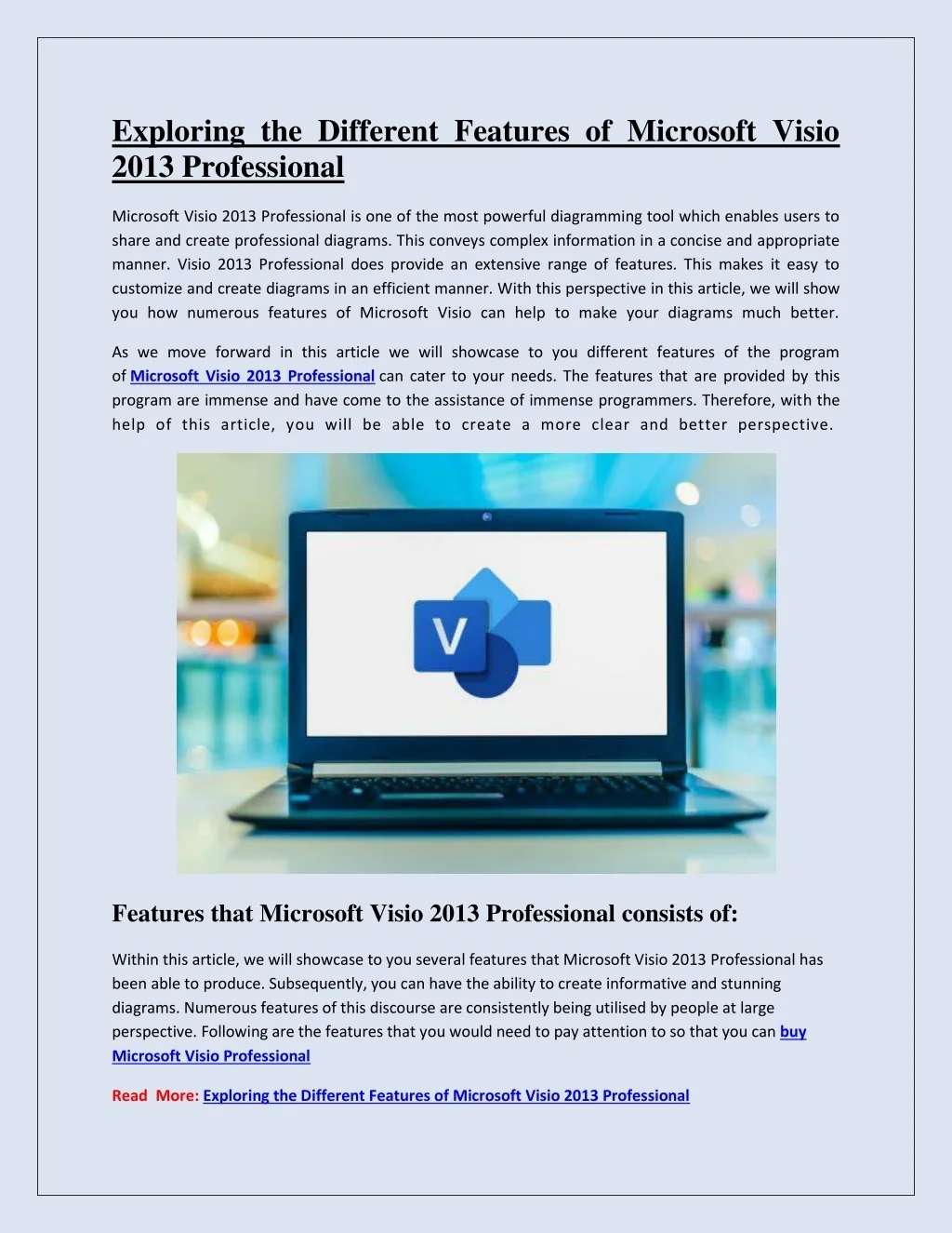 PPT - Exploring the Different Features of Microsoft Visio 2013 ...