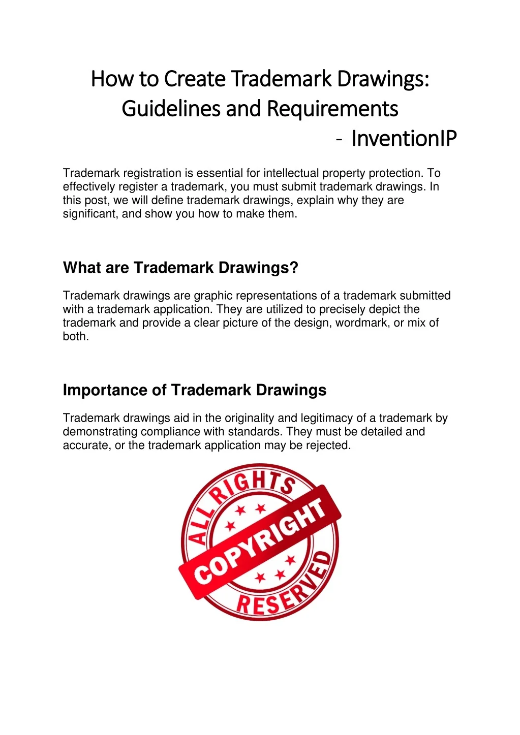 PPT - How to Create Trademark Drawings PowerPoint Presentation, free ...