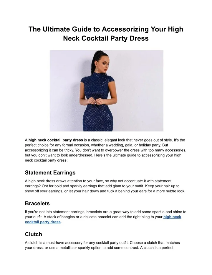 PPT - The Ultimate Guide to Accessorizing Your High Neck Cocktail Party ...