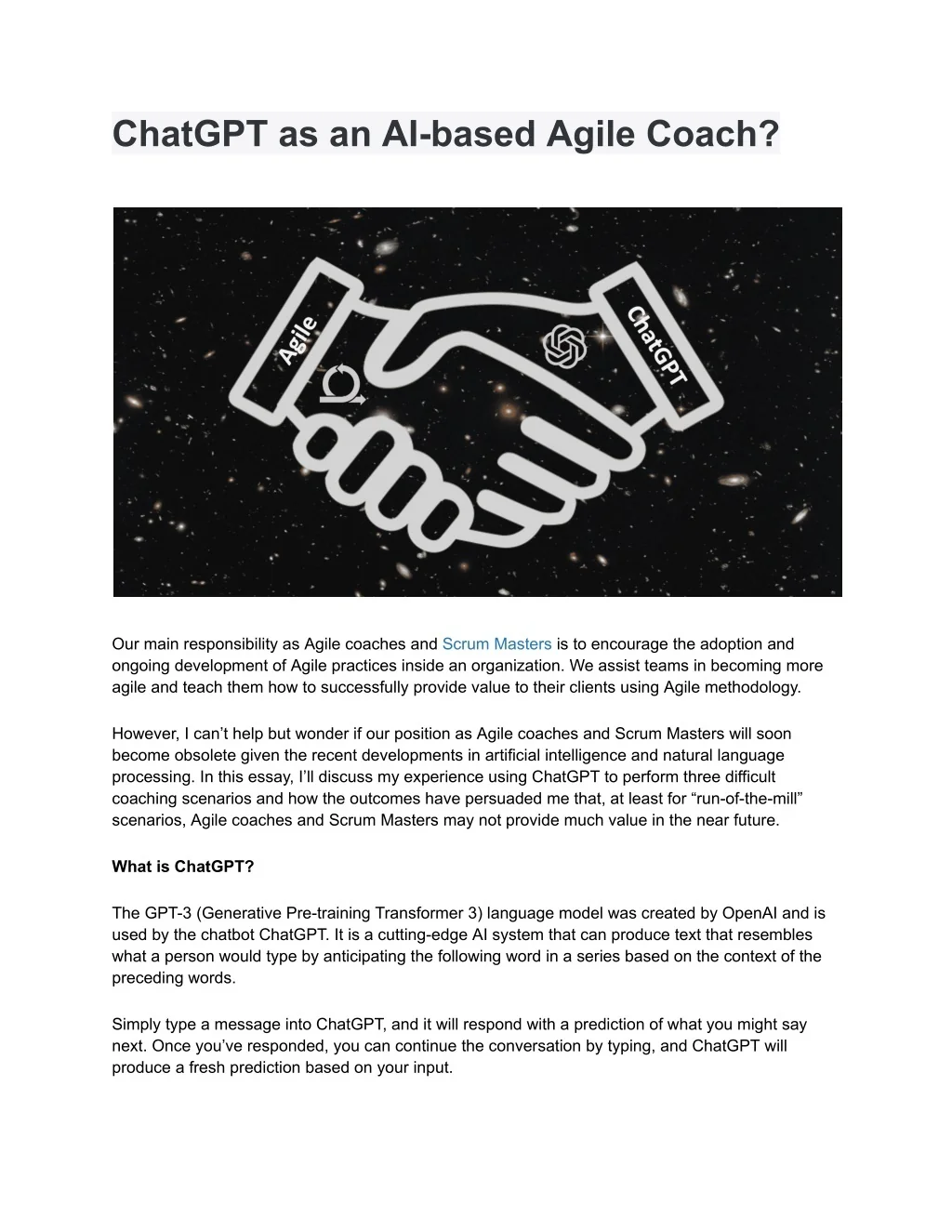 PPT - ChatGPT as an AI-based Agile Coach PowerPoint Presentation, free ...