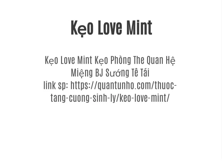 PPT - Kẹo Love Mint PowerPoint Presentation, free download - ID:12145191