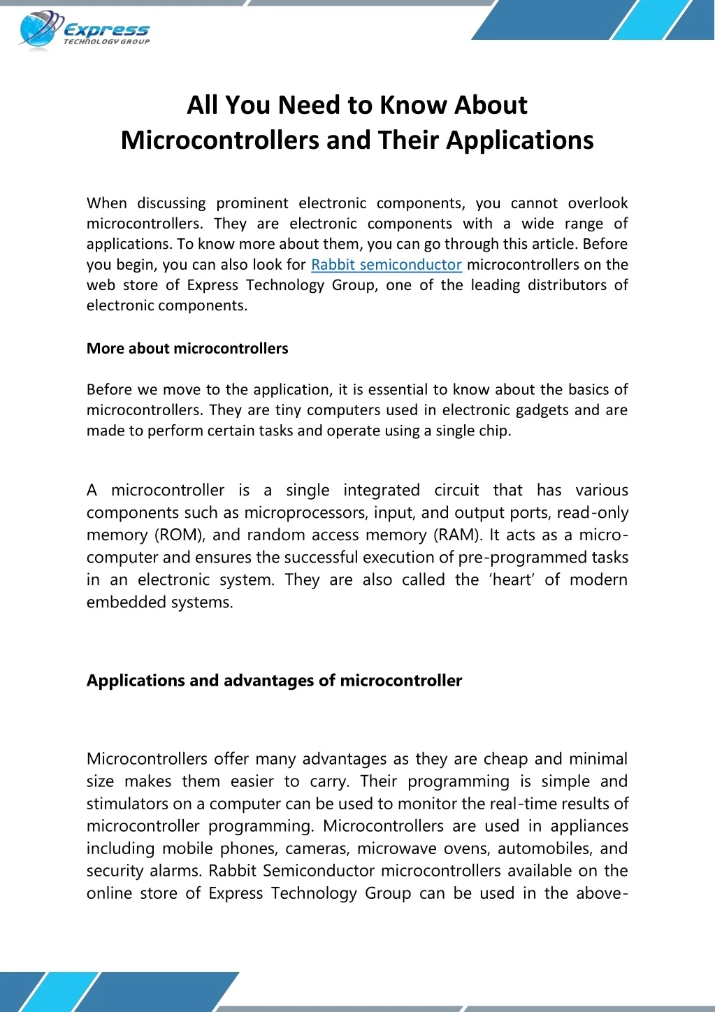 PPT - All You Need to Know About Microcontrollers and Their Applications PowerPoint Presentation ...