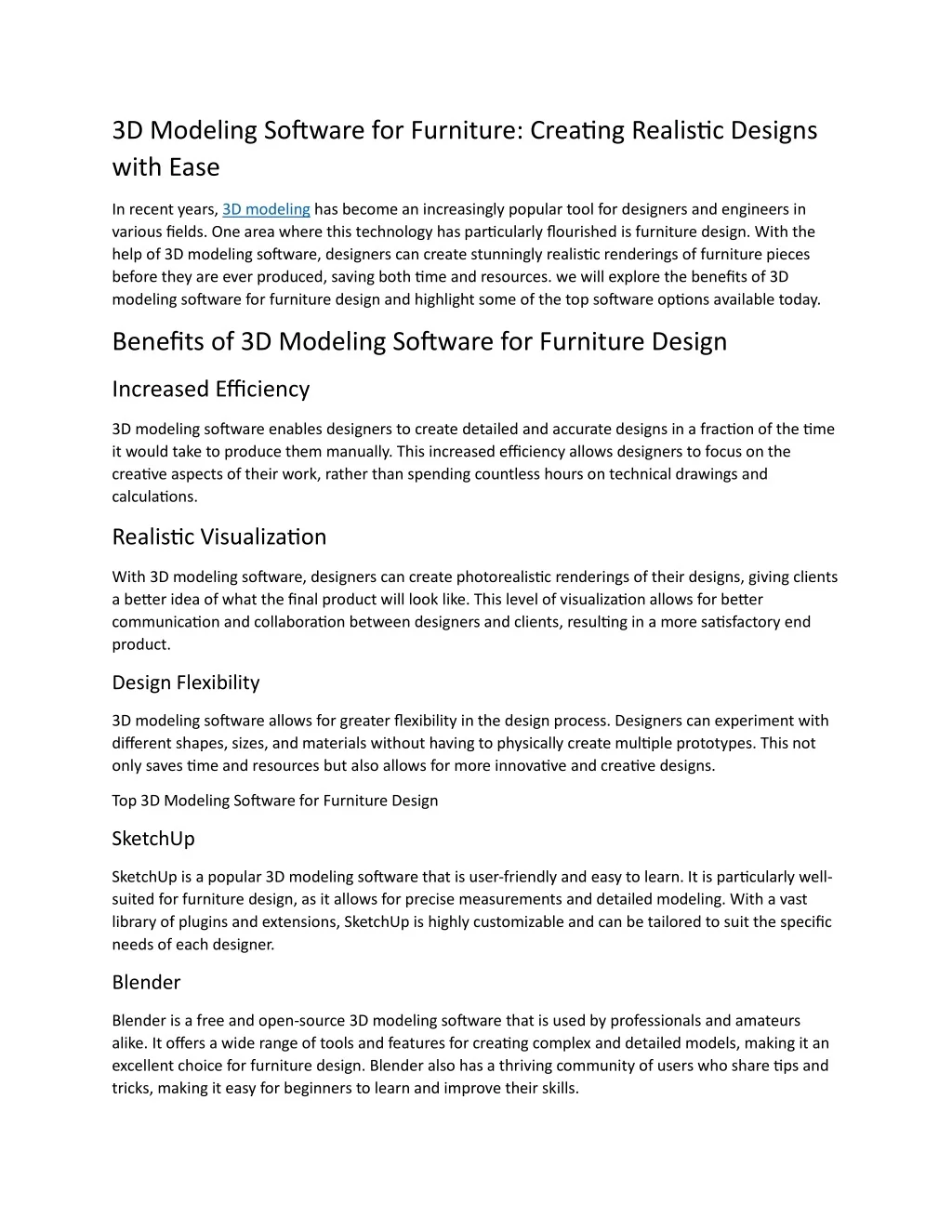 PPT - 3D Modeling Software for Furniture: Creating Realistic Designs ...