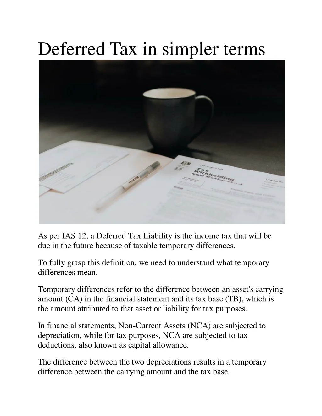 PPT - Deferred Tax in simpler terms PowerPoint Presentation, free ...