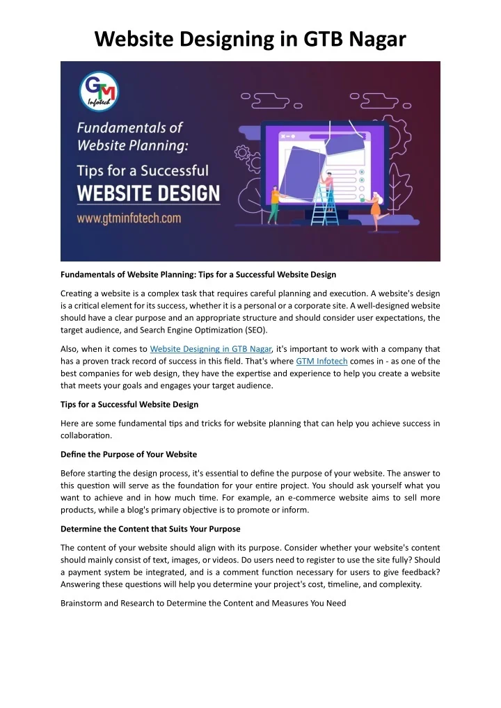 PPT - Website Designing In GTB Nagar PowerPoint Presentation, free ...