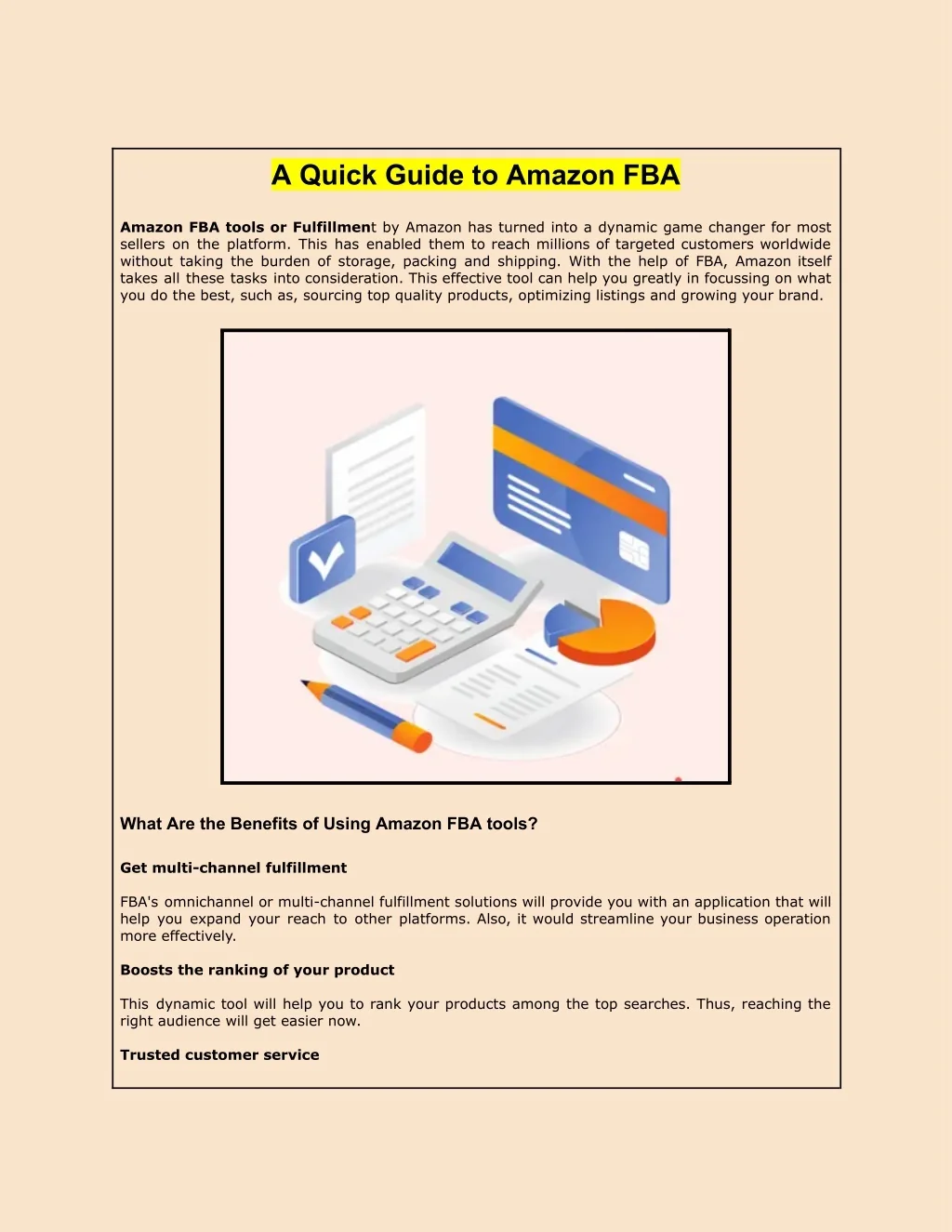 PPT - A Quick Guide to Amazon FBA PowerPoint Presentation, free ...