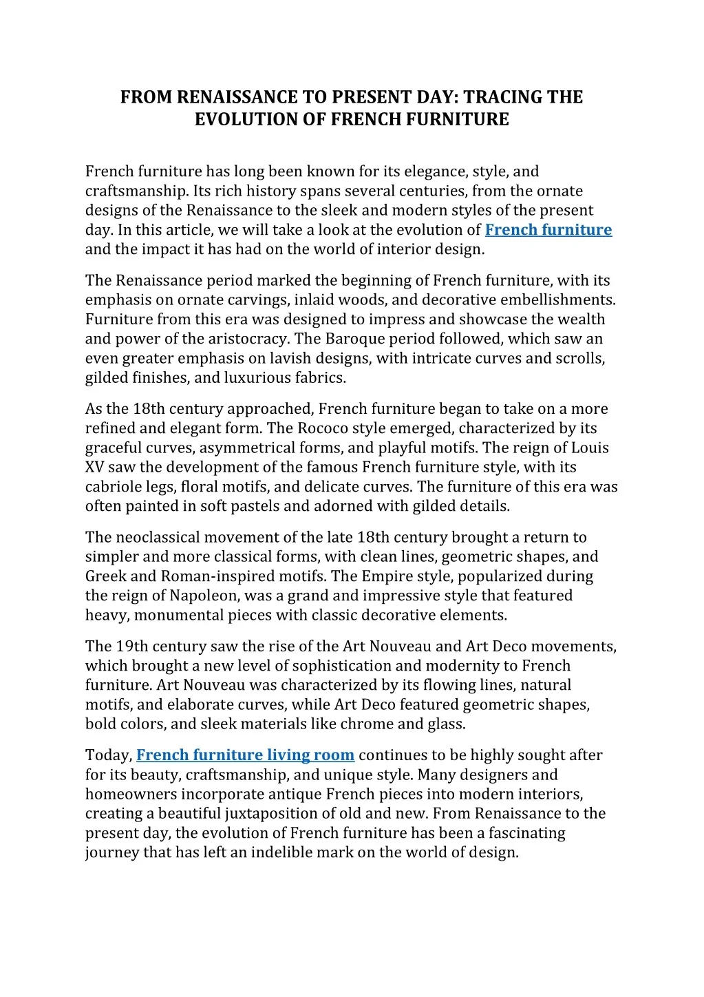 PPT - FROM RENAISSANCE TO PRESENT DAY: TRACING THE EVOLUTION OF FRENCH ...