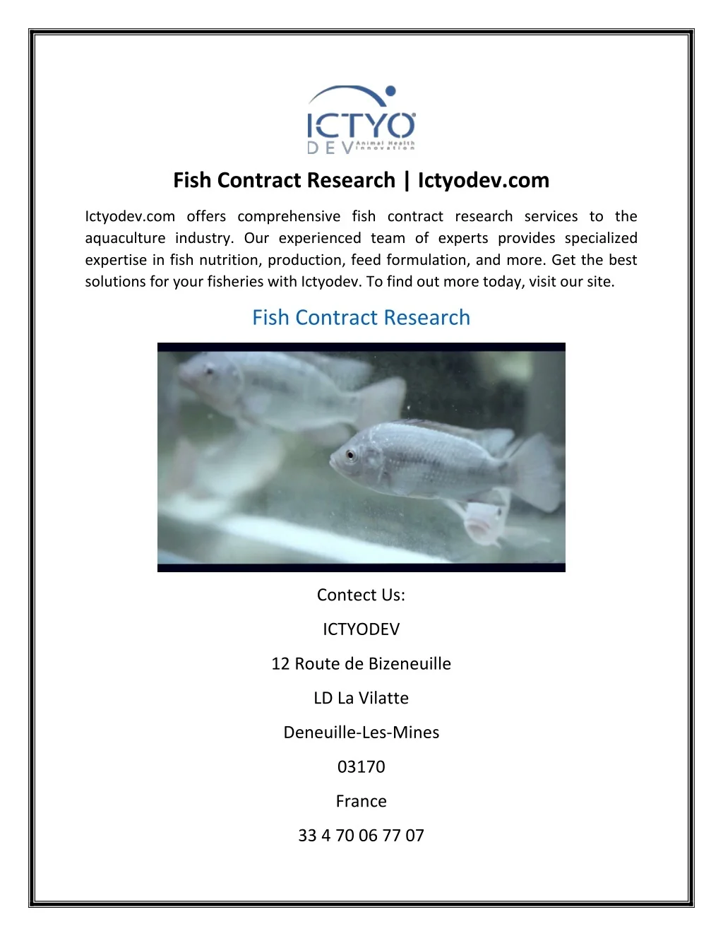 PPT - Fish Contract Research ctyodev.com PowerPoint Presentation, free ...