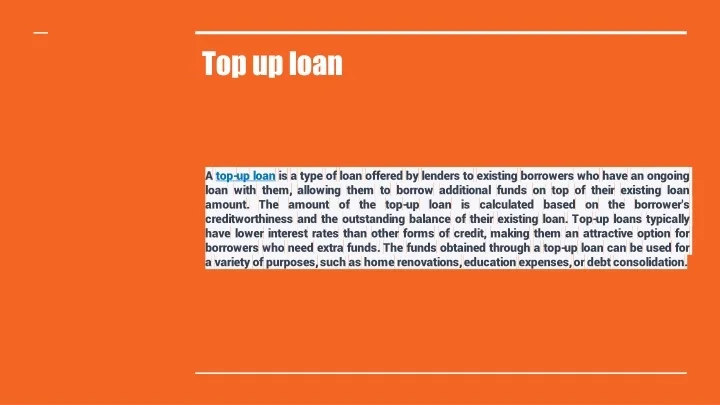 PPT - Top up loan PowerPoint Presentation, free download - ID:12159123
