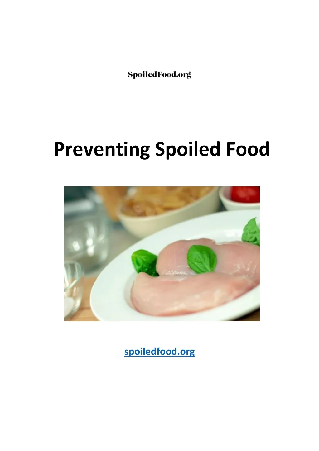PPT - Preventing Spoiled Food PowerPoint Presentation, free download ...