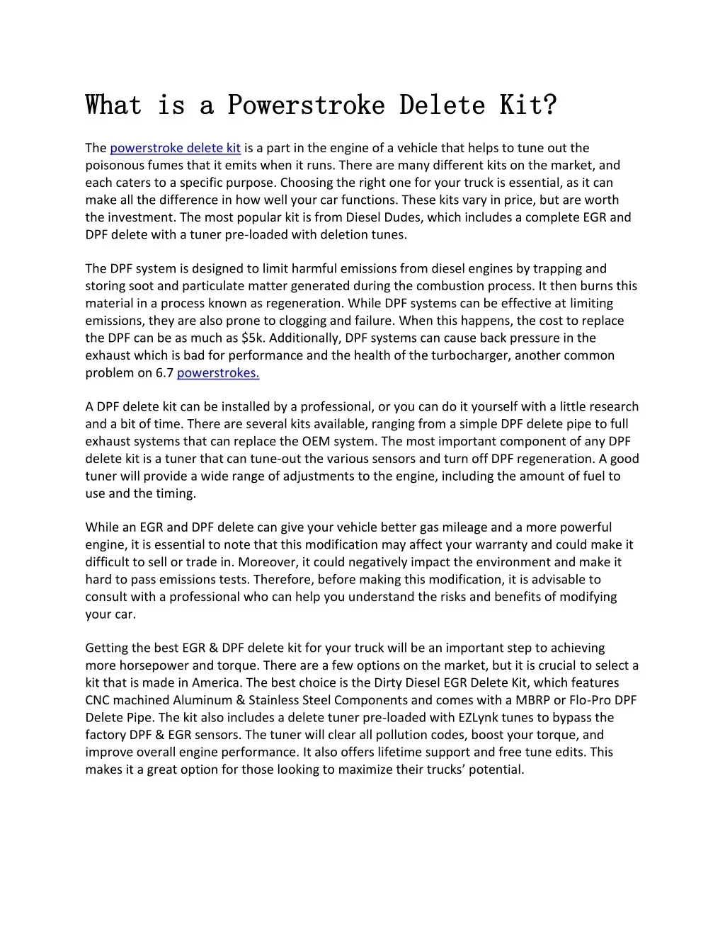 PPT - What is a Powerstroke Delete Kit PowerPoint Presentation, free ...