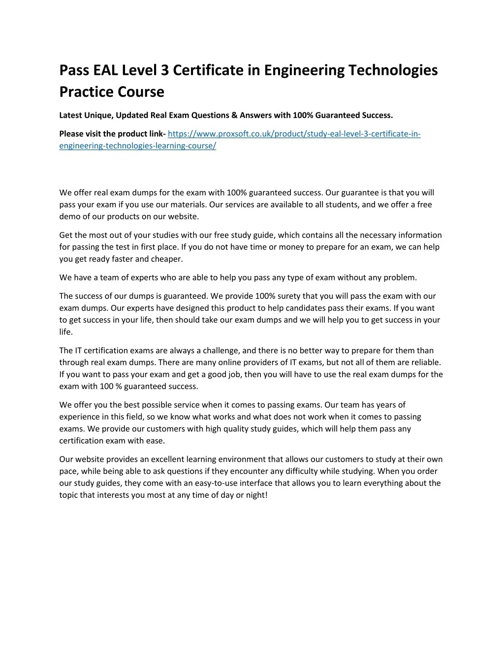 PPT - Pass EAL Level 3 Certificate in Engineering Technologies Practice ...