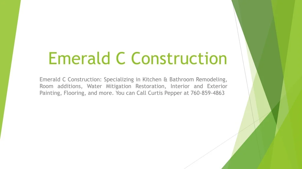 PPT - Emerald C Construction PowerPoint Presentation, free download - ID:12163570