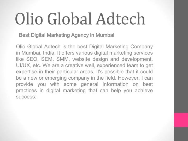 PPT - Digital Marketing Agency in Mumbai PowerPoint Presentation, free ...