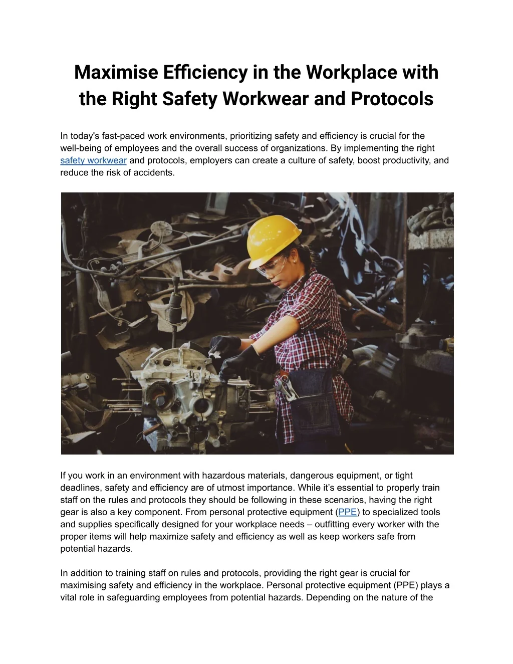 PPT - Maximise Efficiency in the Workplace with the Right Safety ...