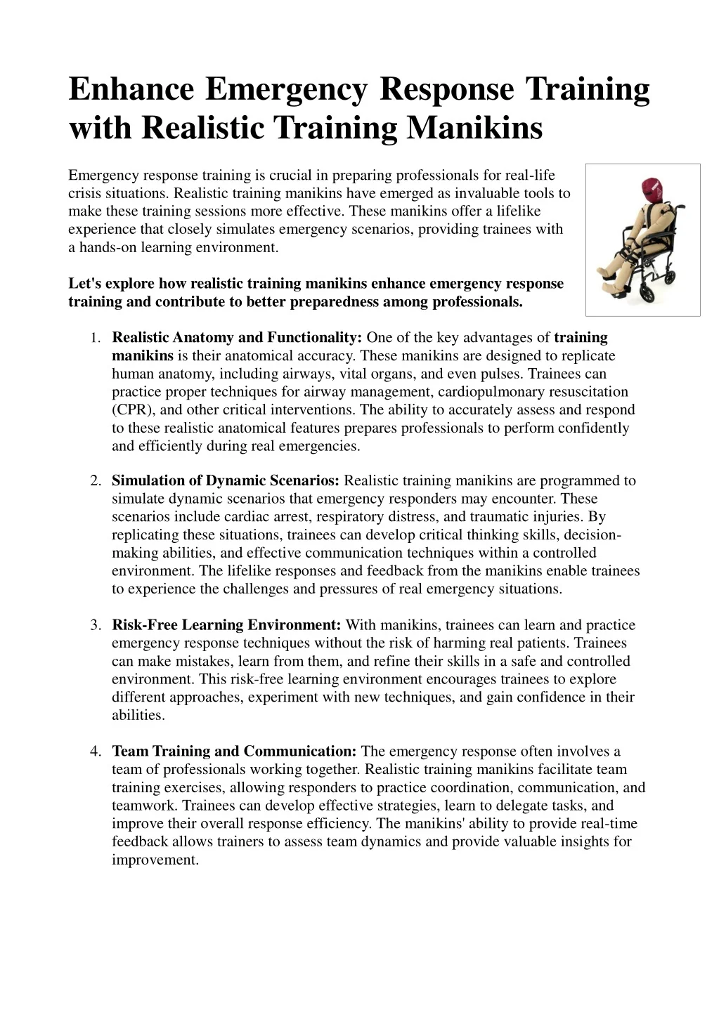 PPT - Enhance Emergency Response Training with Realistic Training ...