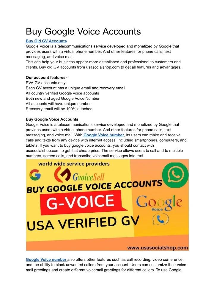PPT - Buy Google Voice Accounts PowerPoint Presentation, free download ...