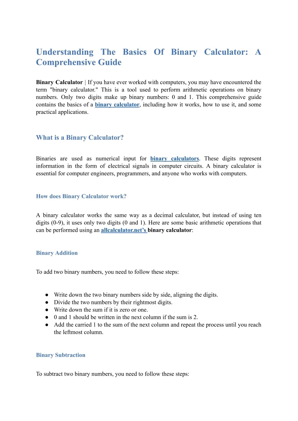 PPT - Understanding The Basics Of Binary Calculator: A Comprehensive ...