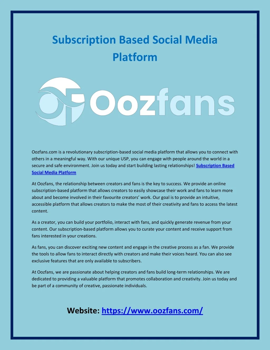 PPT - Subscription Based Social Media Platform PowerPoint Presentation - ID:12180097