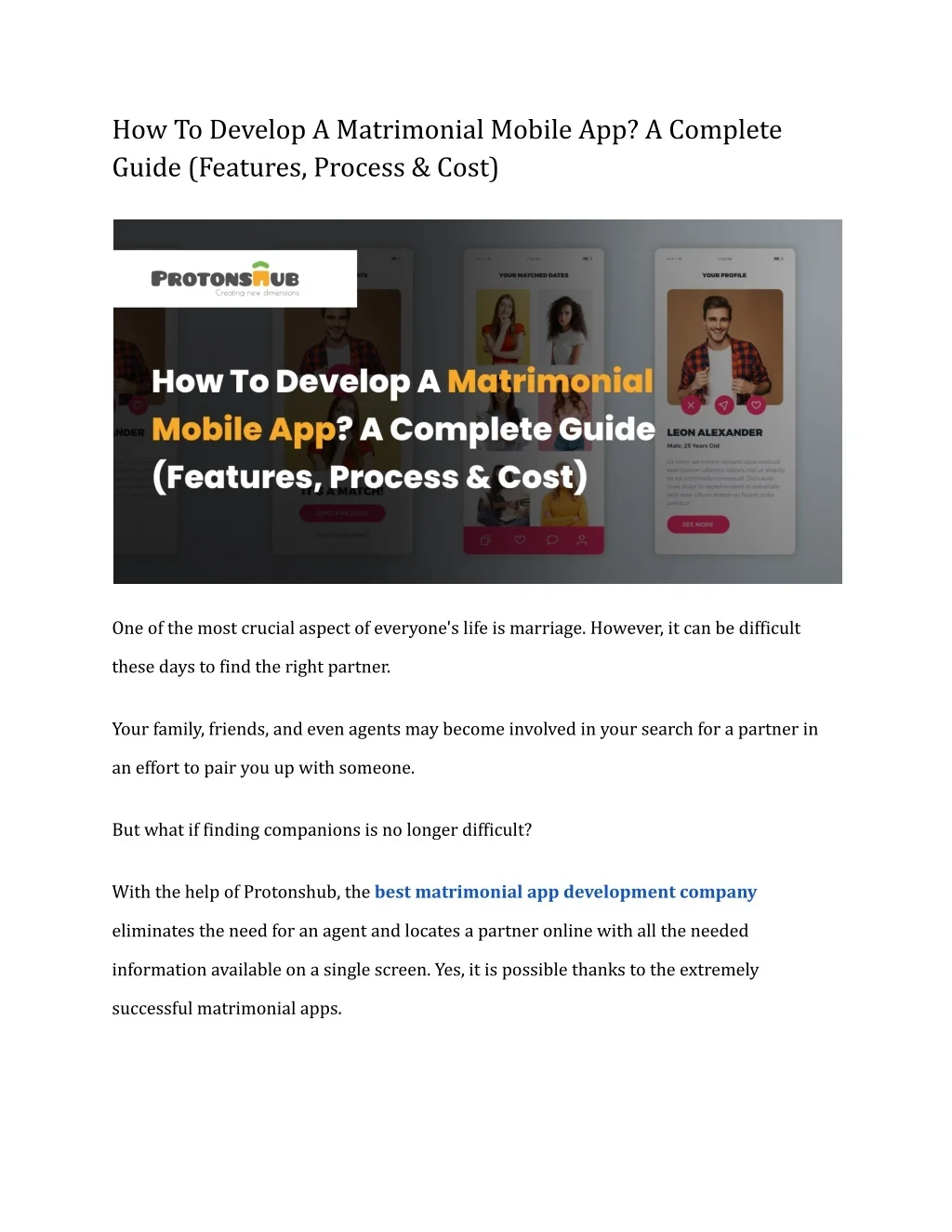 PPT - How To Develop A Matrimonial Mobile App_ A Complete Guide ...