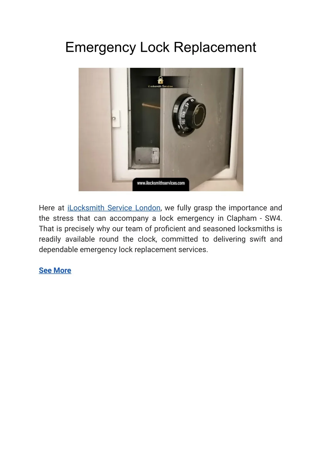 PPT - Emergency Lock Replacement PowerPoint Presentation, free download ...