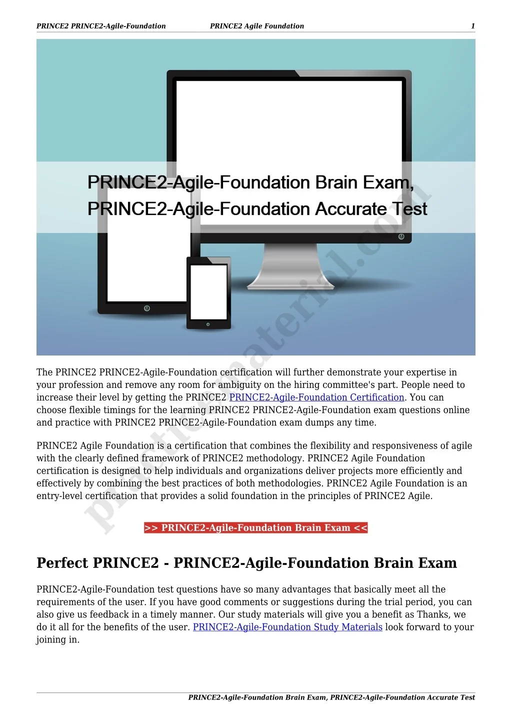 PPT - PRINCE2-Agile-Foundation Brain Exam, PRINCE2-Agile-Foundation ...
