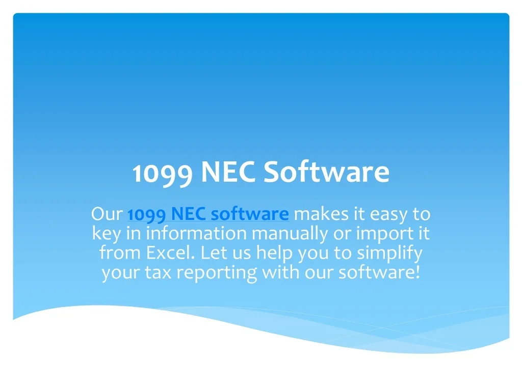 PPT - 1099 NEC Software PowerPoint Presentation, free download - ID ...