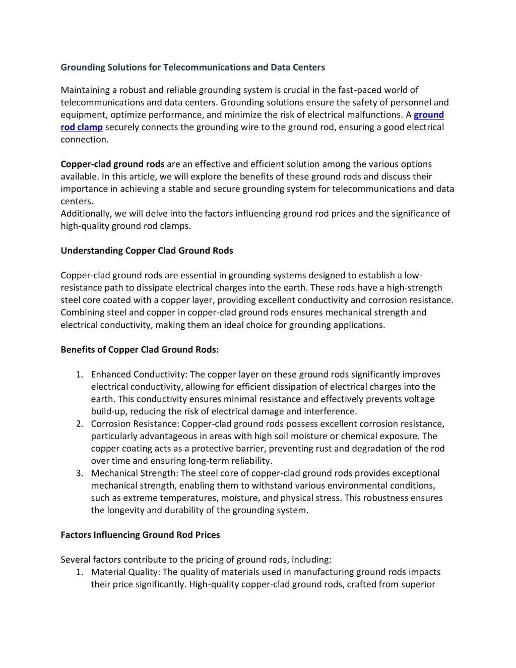 PPT - Grounding Solutions for Telecommunications and Data Center ...