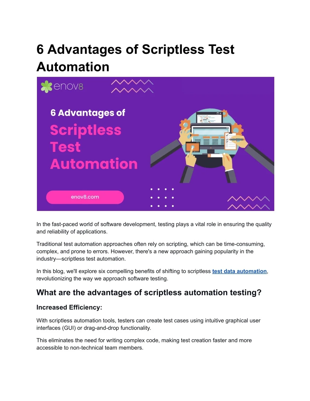 PPT - 6 Advantages of Scriptless Test Automation PowerPoint ...