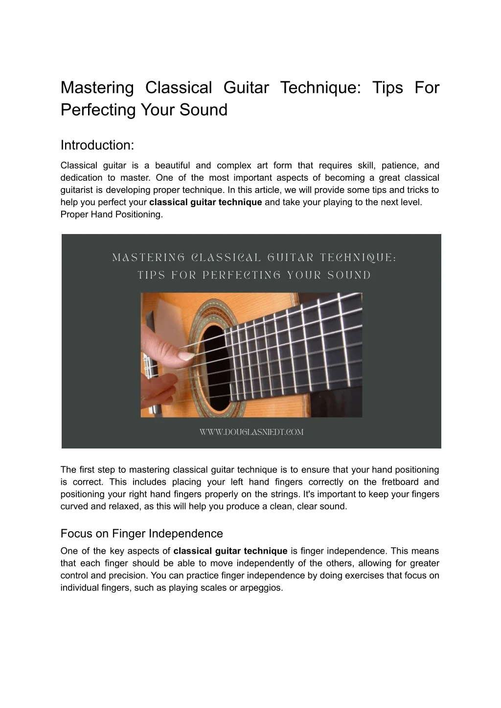 PPT - Mastering Classical Guitar Technique_ Tips For Perfecting Your ...