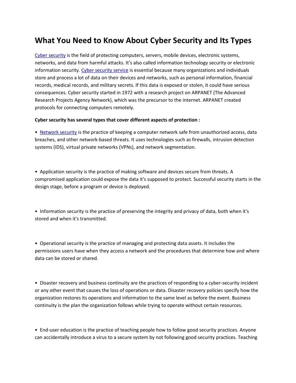 PPT - What You Need to Know About Cyber Security and Its Types ...