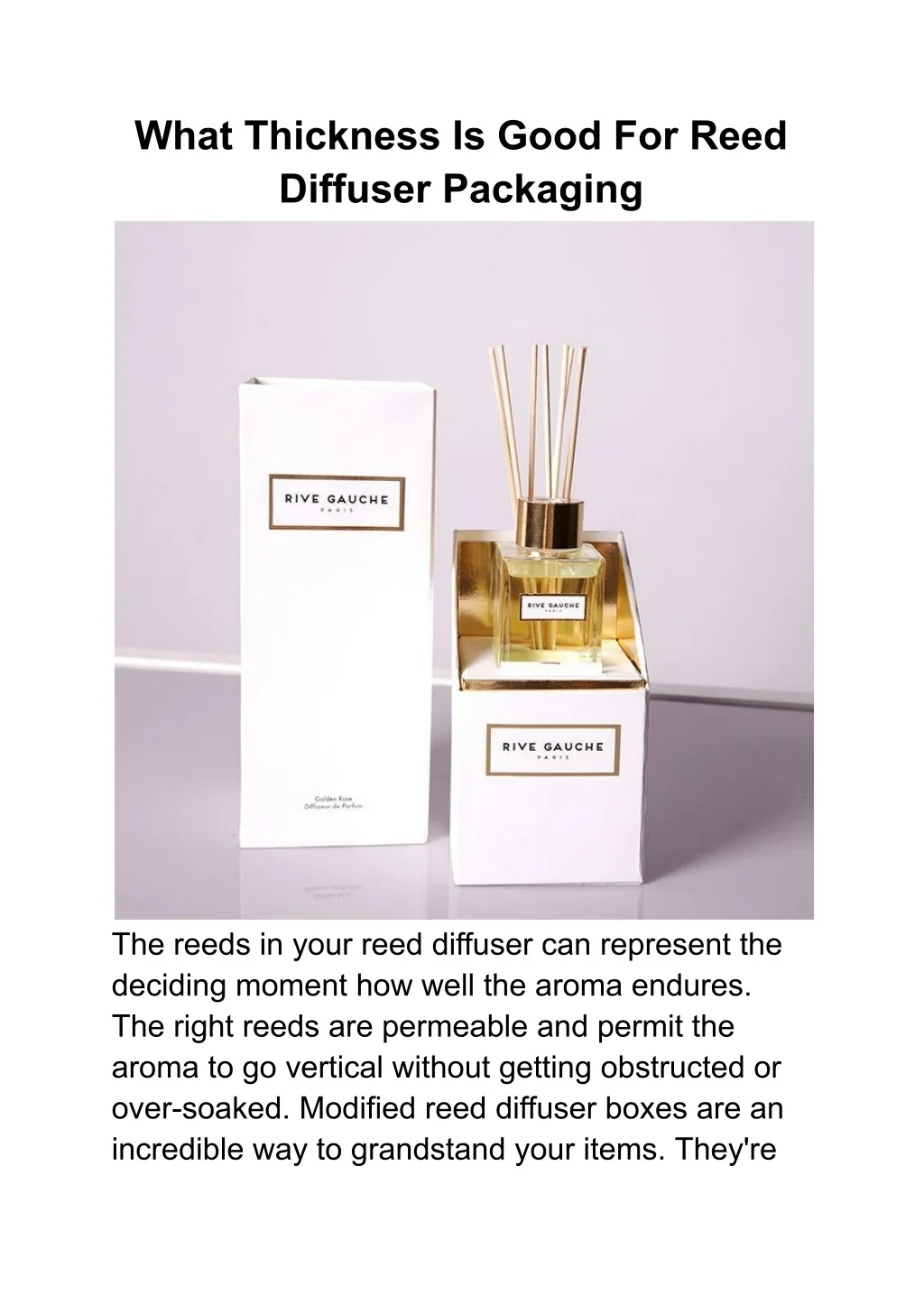 PPT - What Thickness Is Good For Reed Diffuser Packaging PowerPoint ...