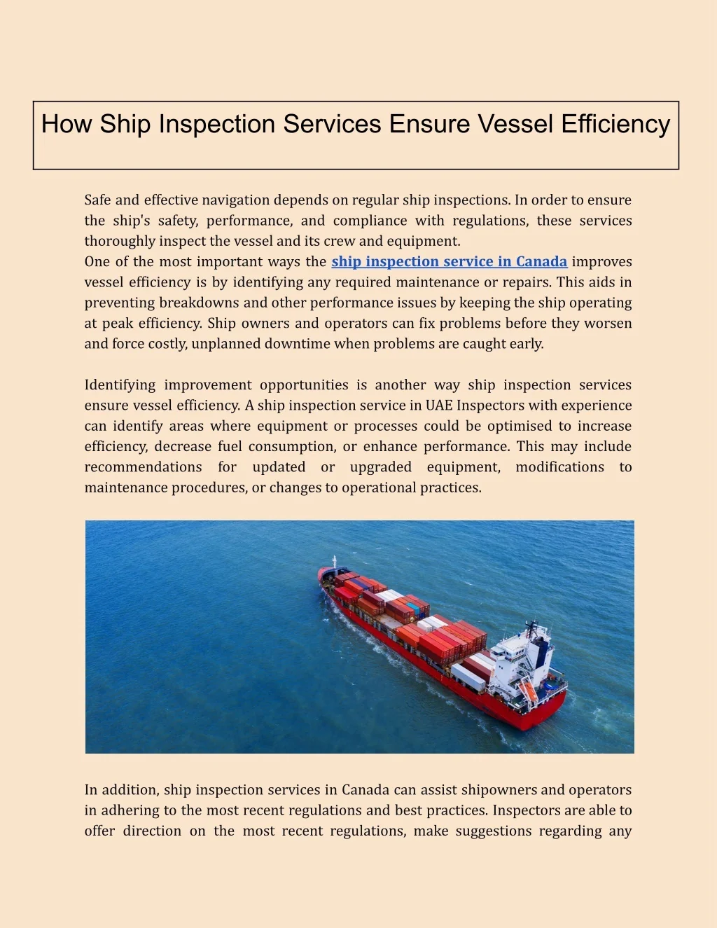 PPT - How Ship Inspection Services Ensure Vessel Efficiency PowerPoint ...