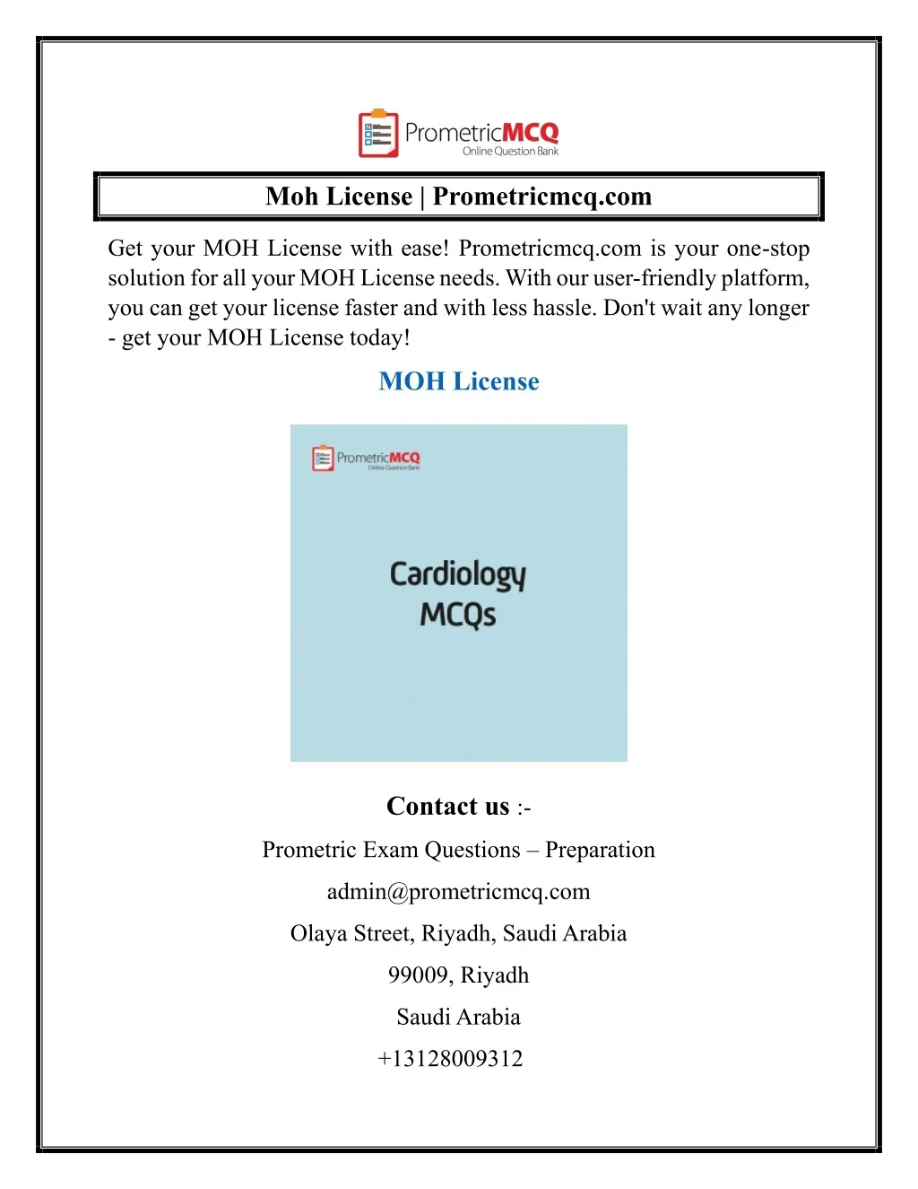 PPT - Moh License Prometricmcq.com PowerPoint Presentation, free ...