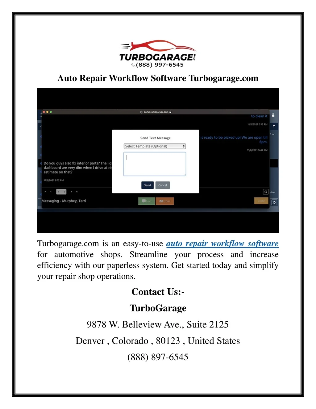 PPT - Auto Repair Workflow Software Turbogarage PowerPoint Presentation ...