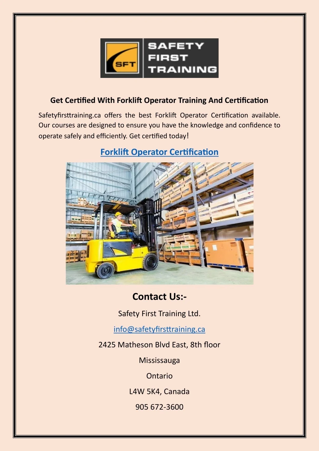 PPT - Get Certified With Forklift Operator Training And Certification ...