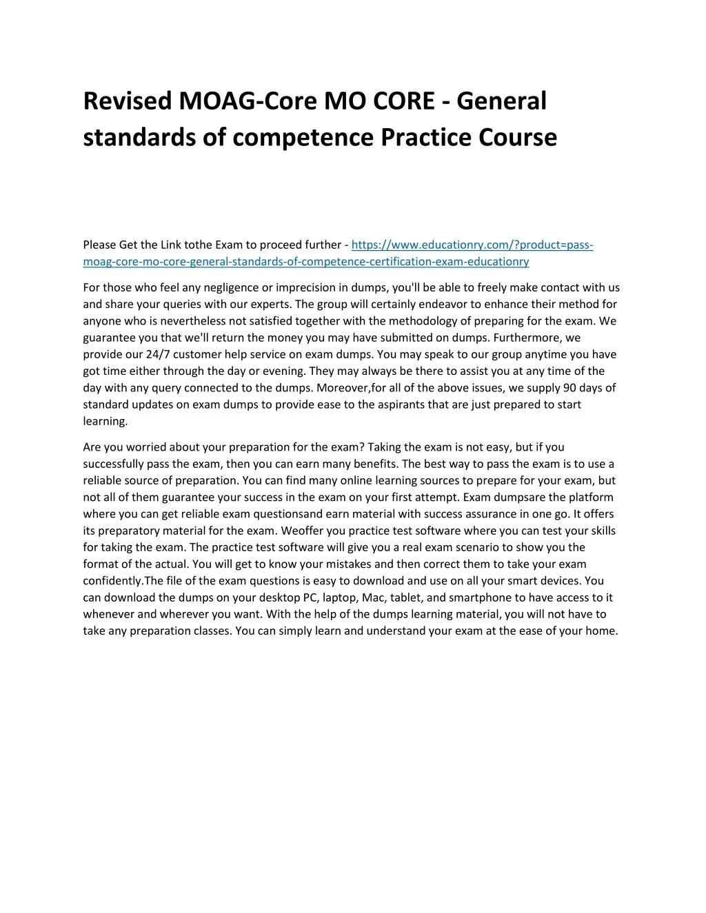 PPT - MOAG-Core MO CORE - General standards of competence PowerPoint ...