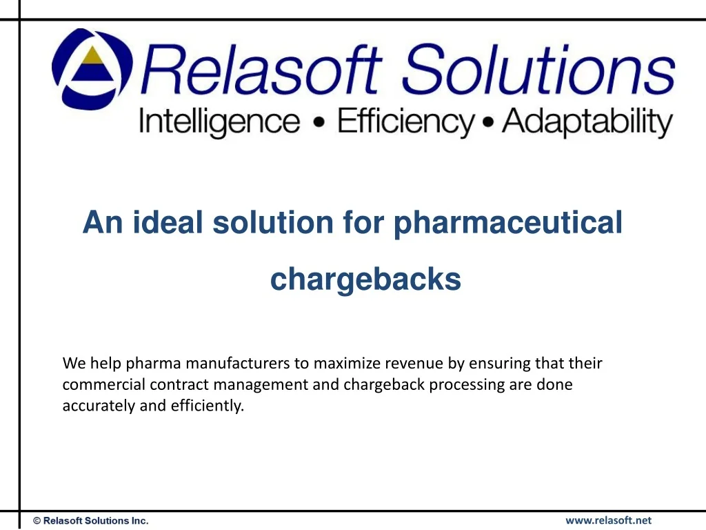 PPT - Pharmaceutical Chargeback Processing Environment PowerPoint ...