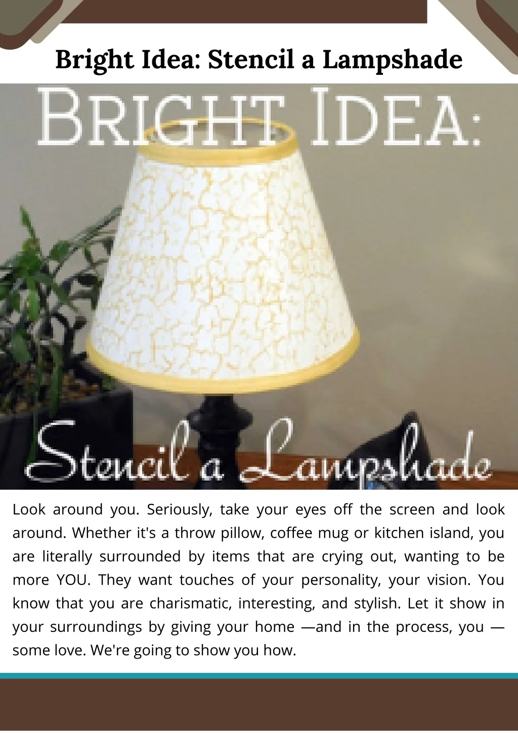 PPT - Bright Idea Stencil a Lampshade PowerPoint Presentation, free ...