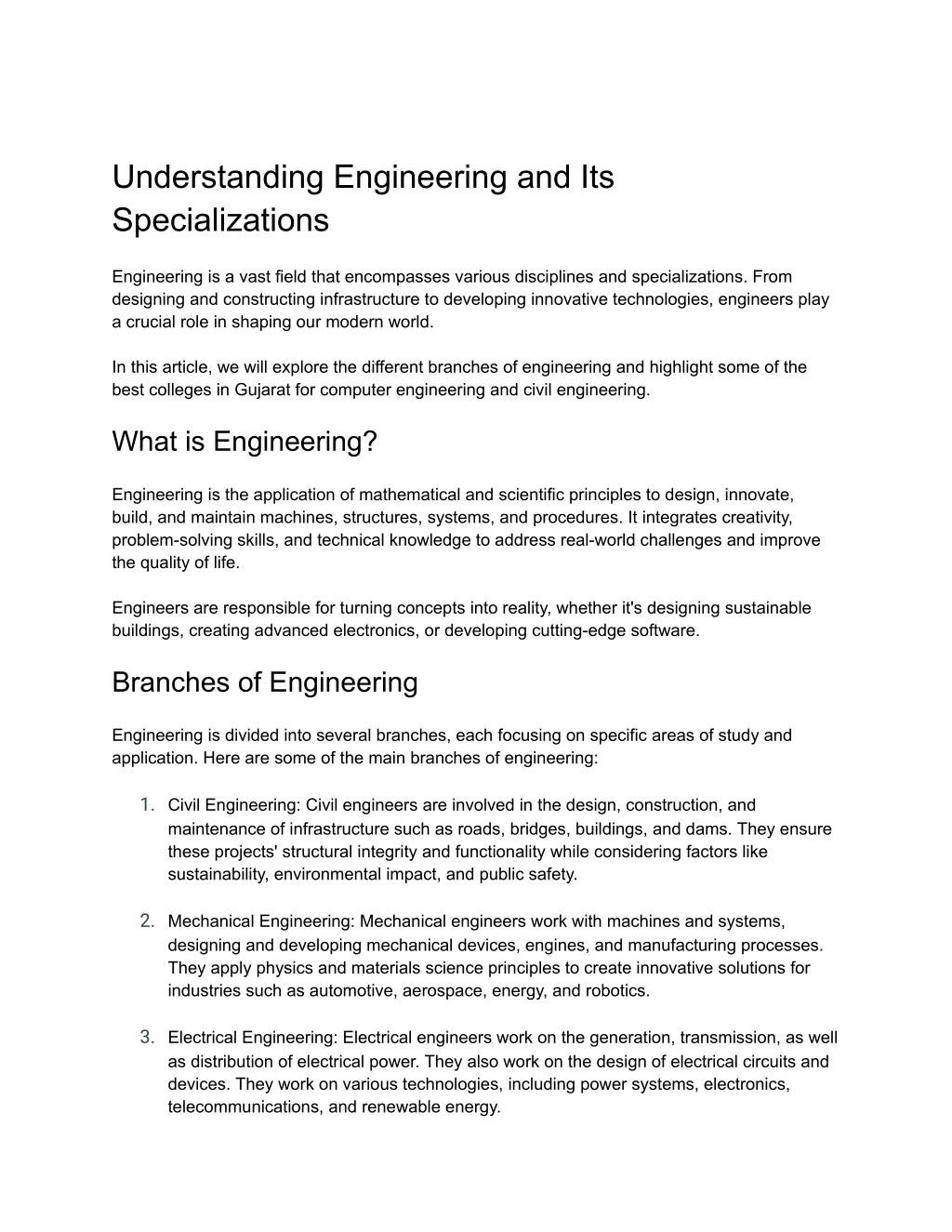 PPT - Understanding Engineering and Its Specializations PowerPoint ...