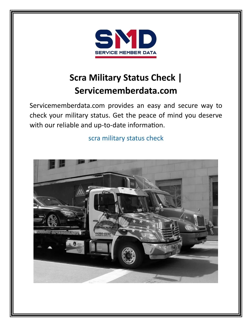 PPT - Scra Military Status Check Servicememberdata.com PowerPoint ...