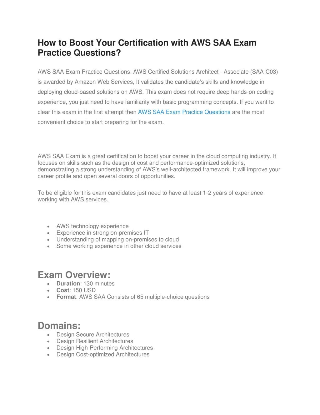 PPT - How to Boost Your Certification with AWS SAA Exam Practice ...